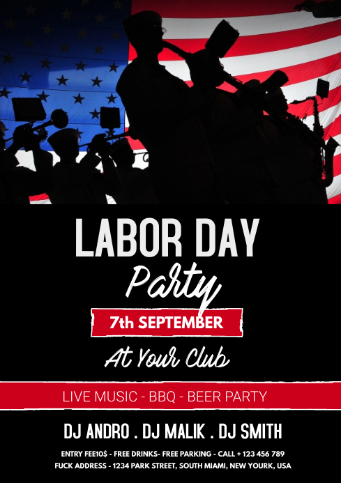 Labor Day Party Template | PosterMyWall