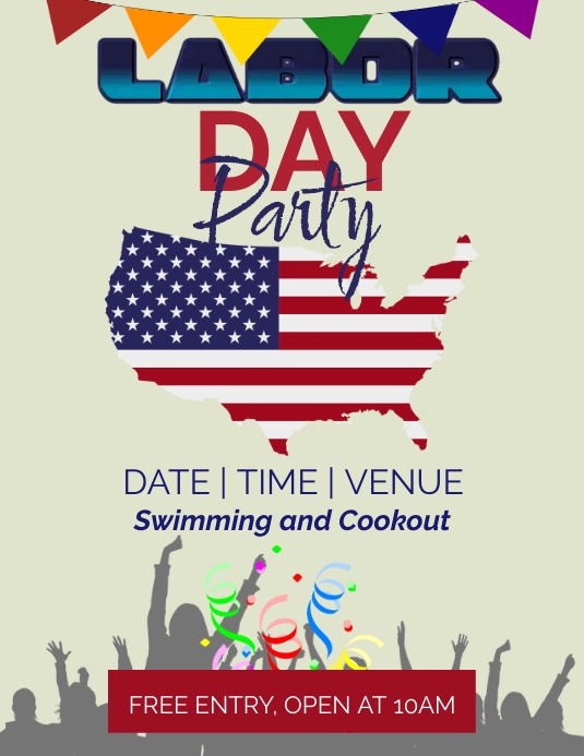 Labor Day Party Flyer Template | PosterMyWall