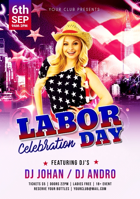 Labor Day Party Flyer Template | PosterMyWall