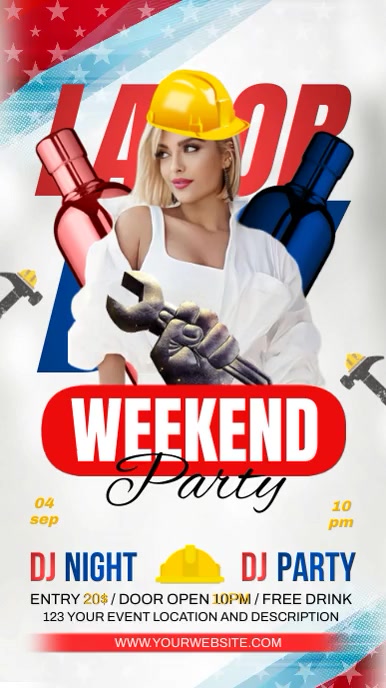 Labor day party poster Template | PosterMyWall