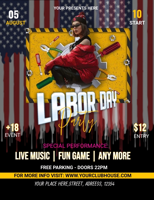Labor day party poster Template | PosterMyWall