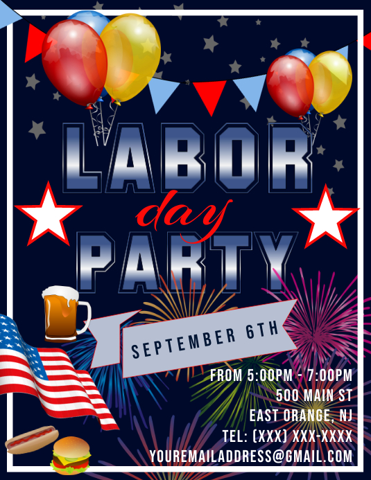 Labor Day Party Template | PosterMyWall