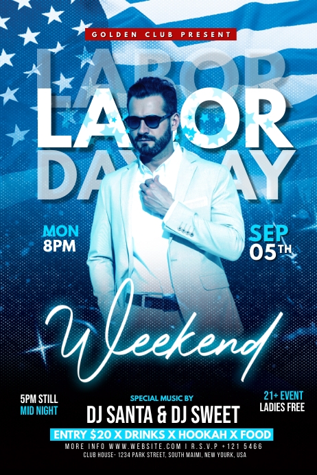 Labor Day Party Template | PosterMyWall