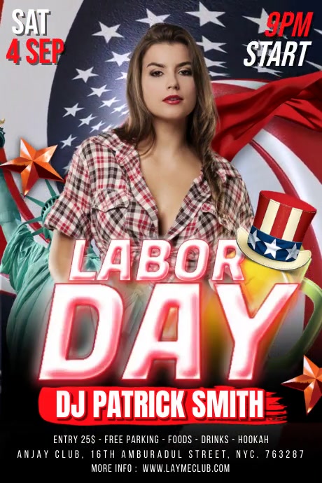 Labor Day Party Video Template | PosterMyWall