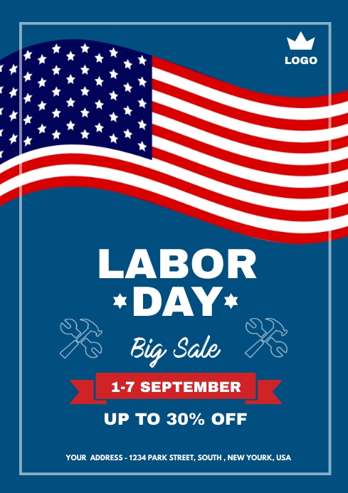 Labor day Sale flyer Template | PosterMyWall
