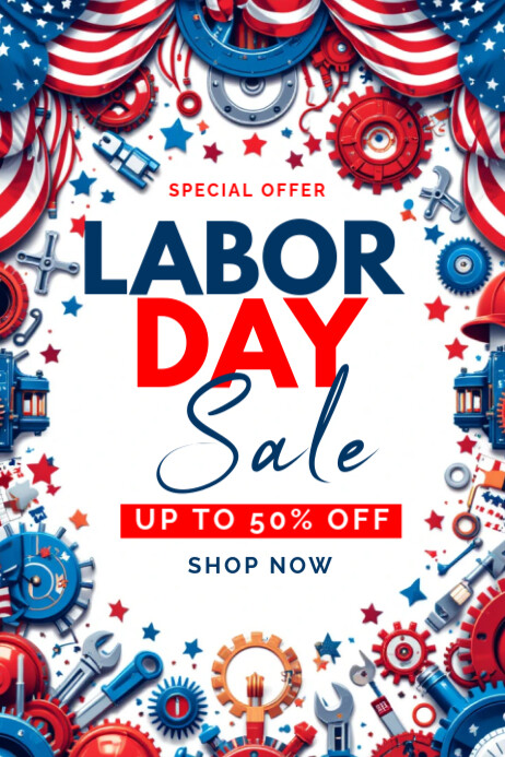 Labor Day Sale Poster Template | PosterMyWall