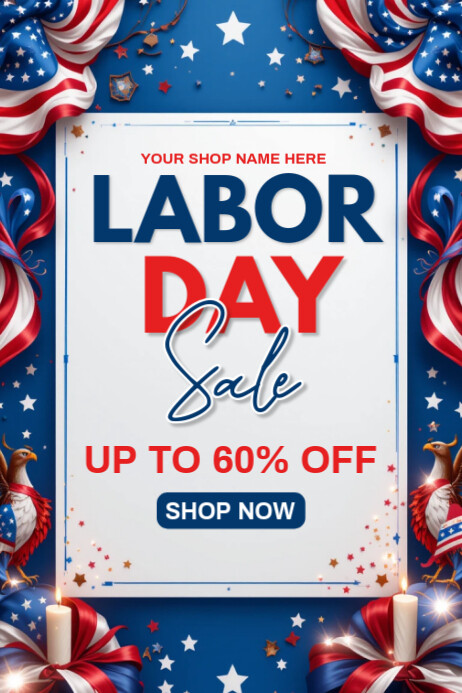 Labor Day Sale Poster Template | PosterMyWall