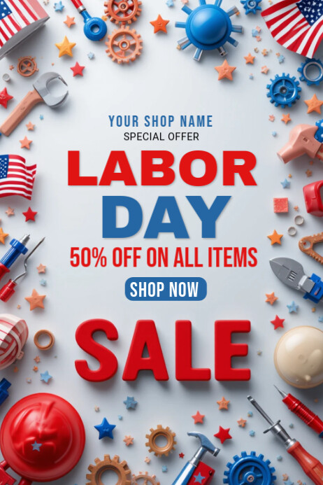 Labor Day Sale Poster Template | PosterMyWall