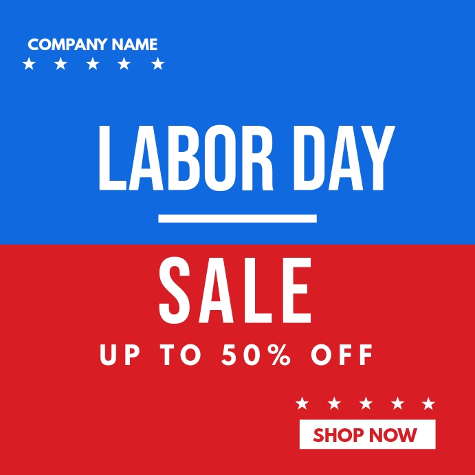 labor day sales simple ad Template | PosterMyWall