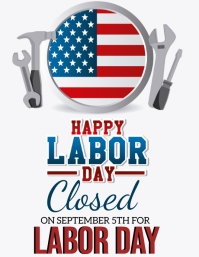 LABOR DAY SHOP CLOSED NOTICE TEMPLATE | PosterMyWall