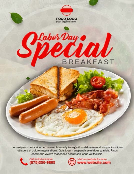 Plantilla de Labor Day Special Breakfast Offer | PosterMyWall