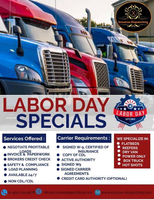 Copy of Labor day specials flyers | PosterMyWall