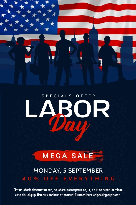 Labor day usa poster Template | PosterMyWall