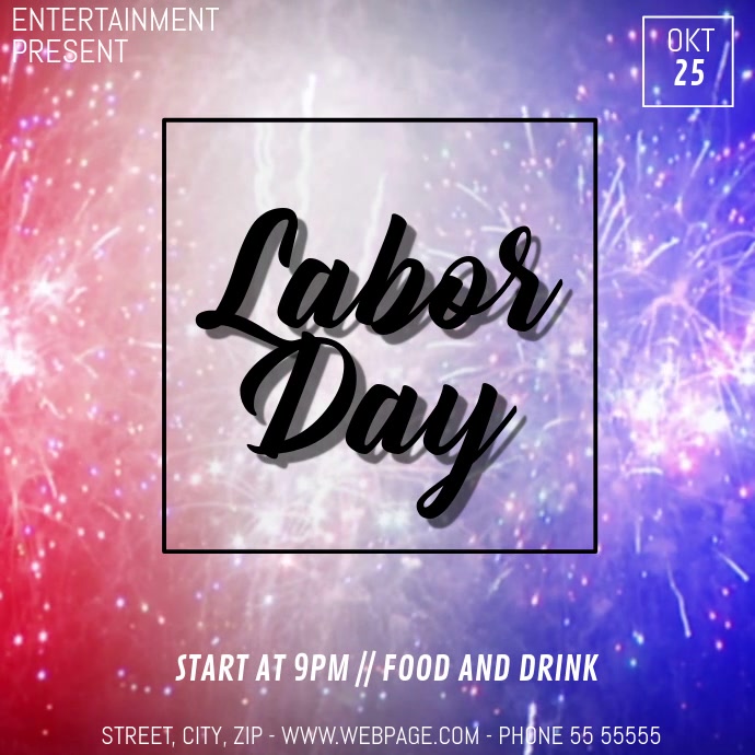 Labor day video flyer template | PosterMyWall