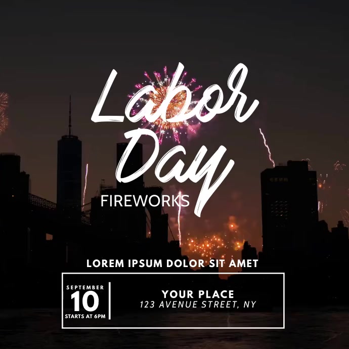 LABOR DAY VIDEO TEMPLATE.R | PosterMyWall