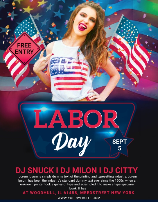 Labor Day weekend flyer Template | PosterMyWall