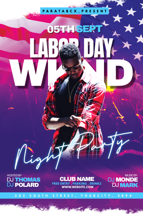 Labor day weekend party Template | PosterMyWall