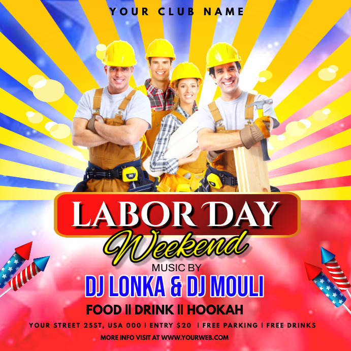 Copy of labor day weekend party flyer | PosterMyWall