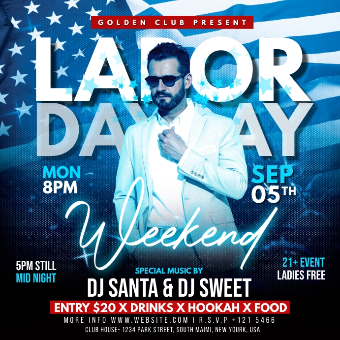 Plantilla de Del Anuncio de Las Redes Sociales de La Fiesta Del Fin de ...