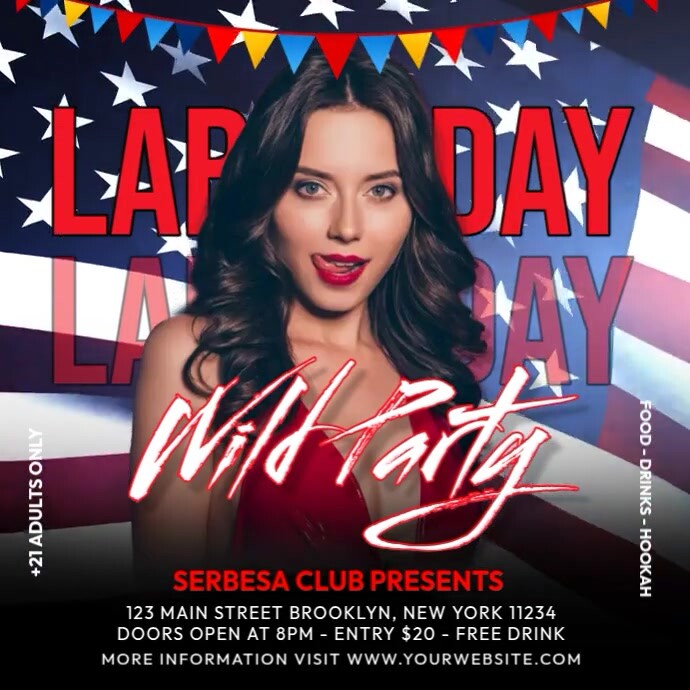 Labor Day Wild Party Video Ads Template | PosterMyWall