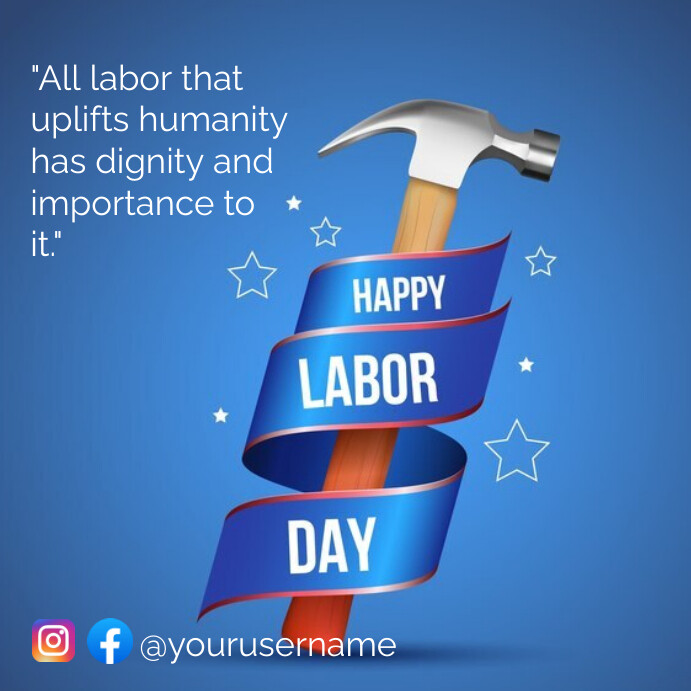 Labour's Day Instagram Post Template | PosterMyWall