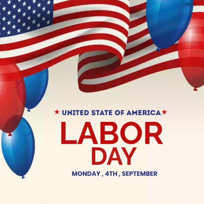 Labor Day Of America Template | PosterMyWall