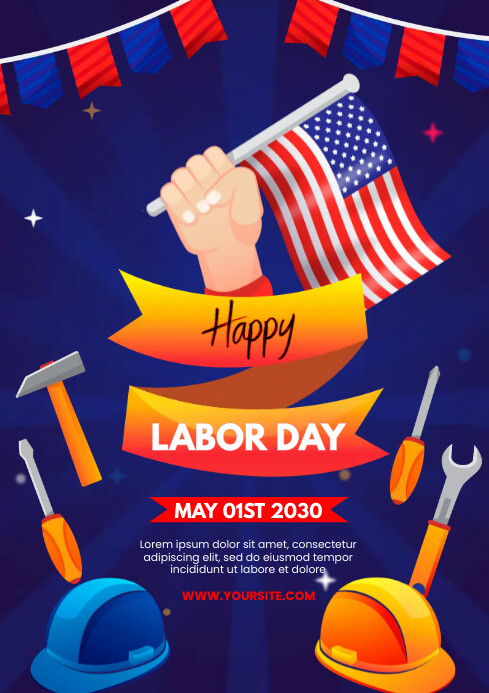 labour day poster Template | PosterMyWall