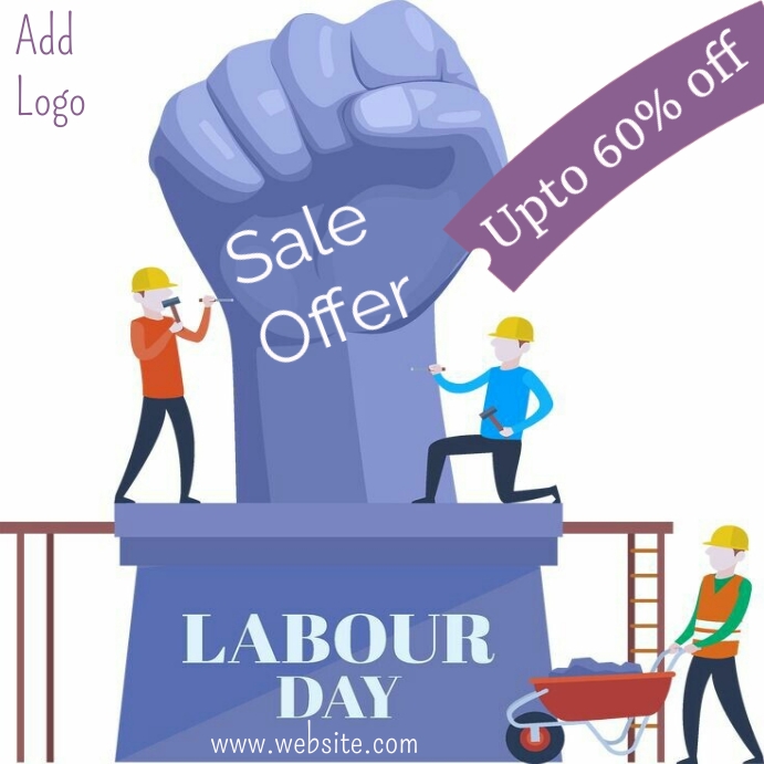 Plantilla de Labour day sale offer instagram post | PosterMyWall
