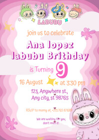 Plantilla de Labubu birthday invitation | PosterMyWall