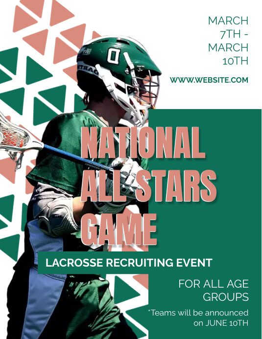 Lacrosse Recruiting Event Template | PosterMyWall