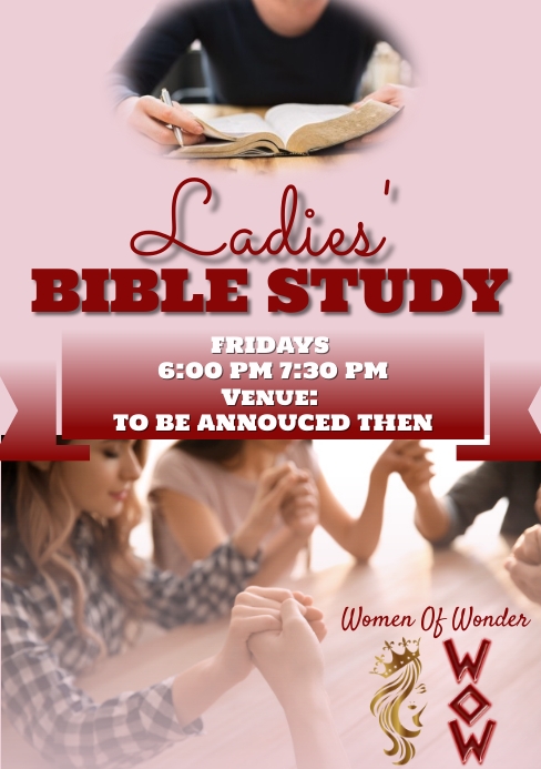 LADIES' BIBLE STUDY POSTER Template | PosterMyWall
