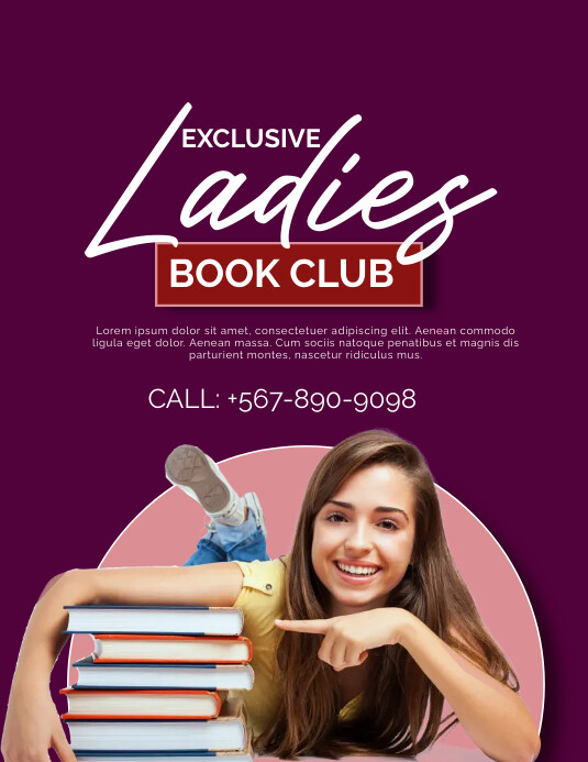 LADIES' BOOK CLUB POSTER Template | PosterMyWall
