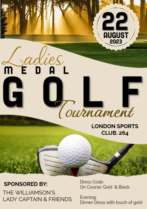 LADIES' GOLF TOURNAMENT FLIER Template | PosterMyWall
