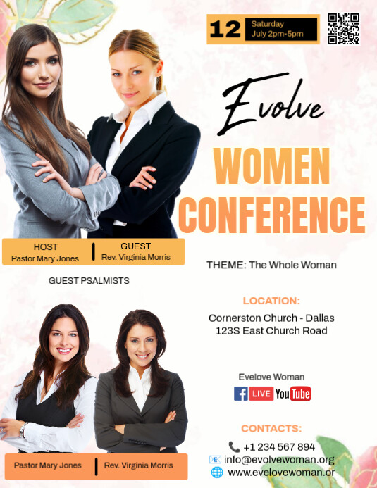 Ladies and Women Conference Template | PosterMyWall