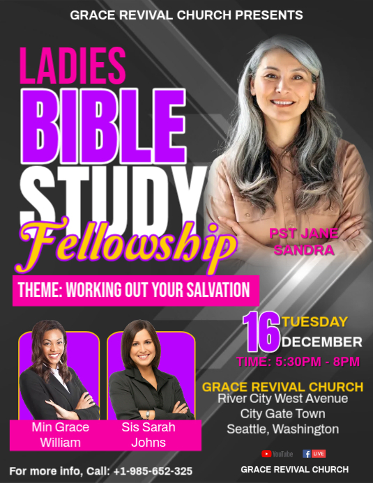 Copy of Ladies Bible Study Ad Flyer | PosterMyWall