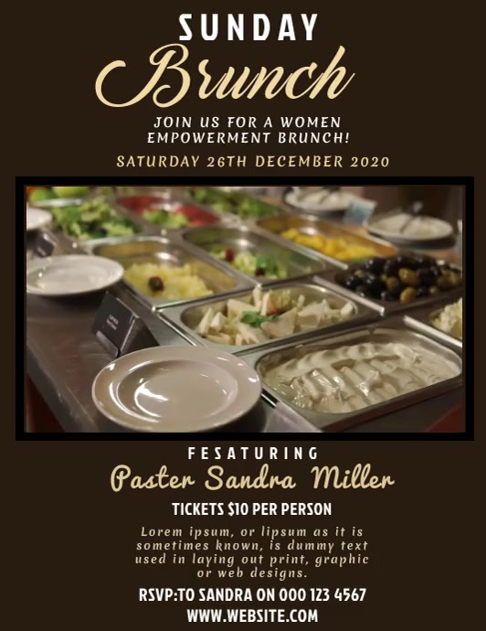 LADIES BRUNCH FLYER Template | PosterMyWall