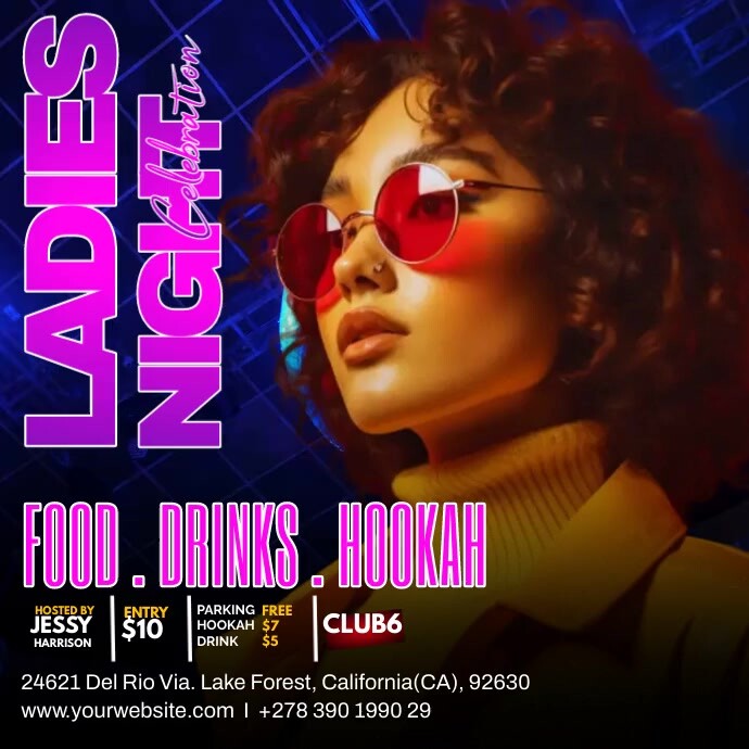 Plantilla de Ladies Club Night Ads | PosterMyWall