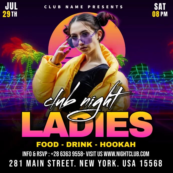 Ladies Club Night Template | PosterMyWall