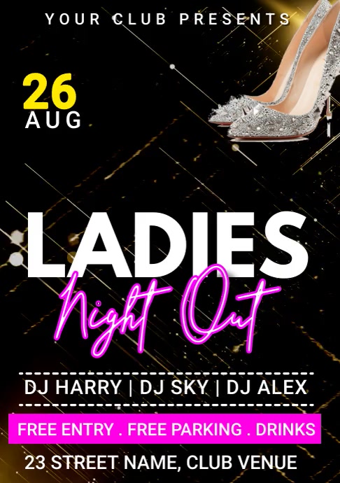 ladies club night party Template | PosterMyWall