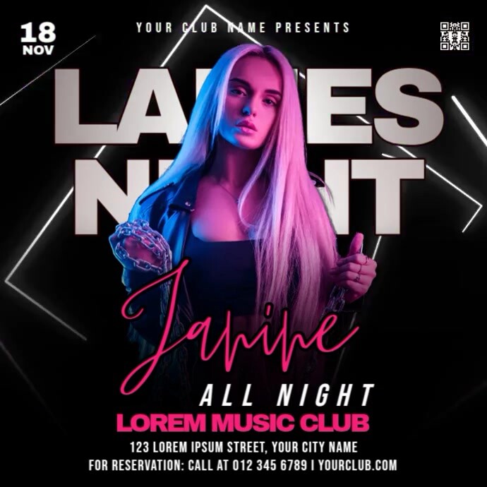 Plantilla de Ladies Club Party | PosterMyWall