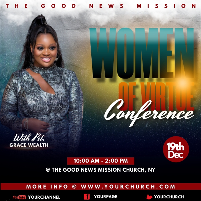 Ladies conference flyer template | PosterMyWall