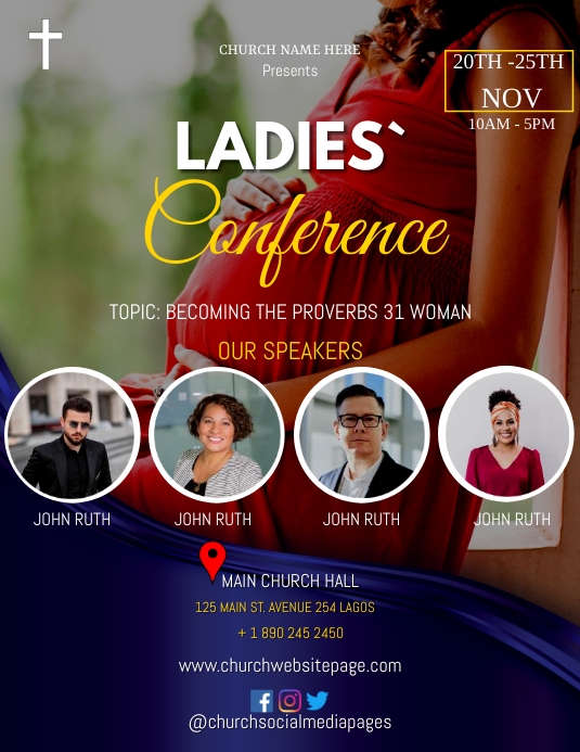 ladies conference poster Template | PosterMyWall