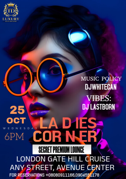 Ladies Corner Party A4 Templat | PosterMyWall