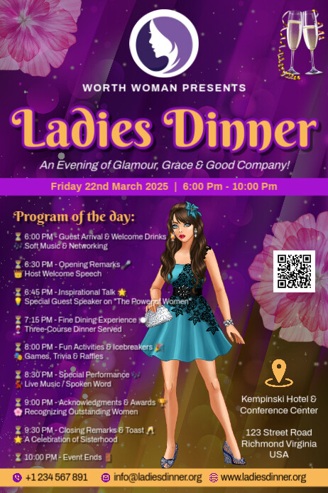 Copy of Ladies Dinner Event Ad | PosterMyWall