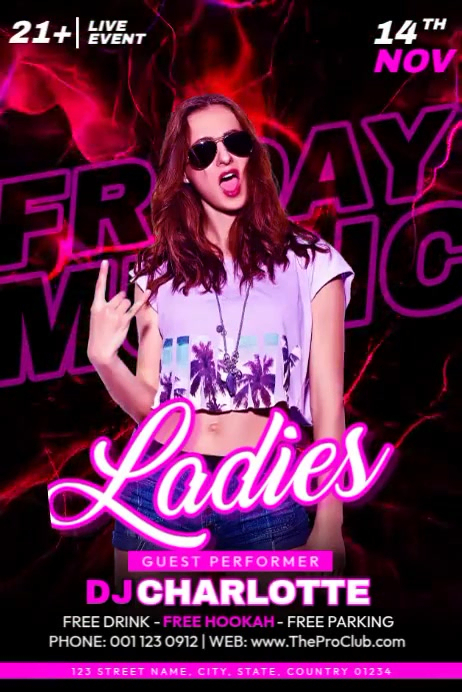 Ladies Friday Night Template | PosterMyWall