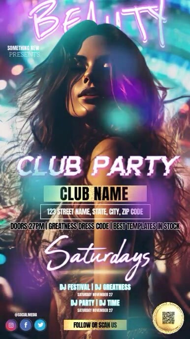 ladies girls night instagram story template | PosterMyWall