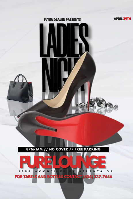 LADIES NIGHT (HEELS) Template | PosterMyWall