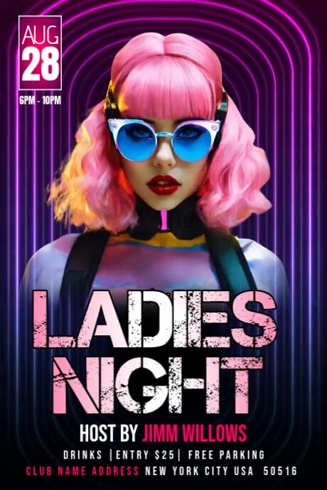 Modèle Ladies Night Ads | PosterMyWall
