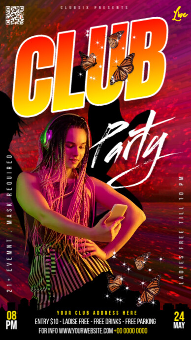 ladies night advert advertisement square, Template | PosterMyWall