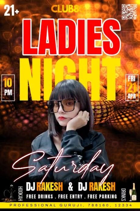 Plantilla de ladies night advert advertisement square | PosterMyWall